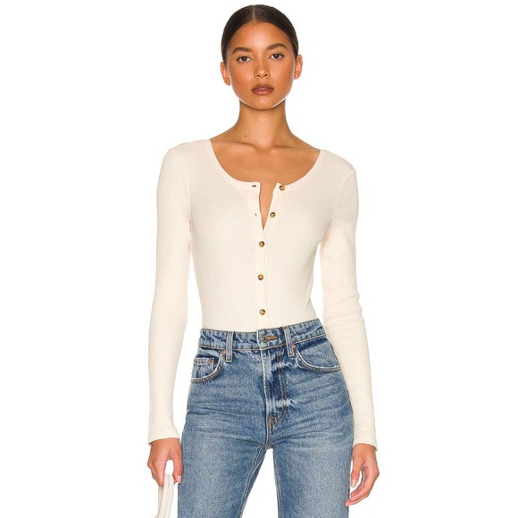 Lovers + Friends | Tops | Lovers And Friends Ivory Rayna Long Sleeve Bodysuit Top Womens Xl New ...